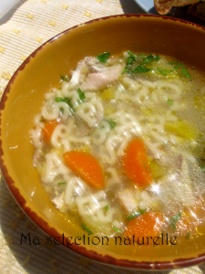 Chorba blanche au poulet: soupe de pâtes alphabet – MA SÉLECTION NATURELLE